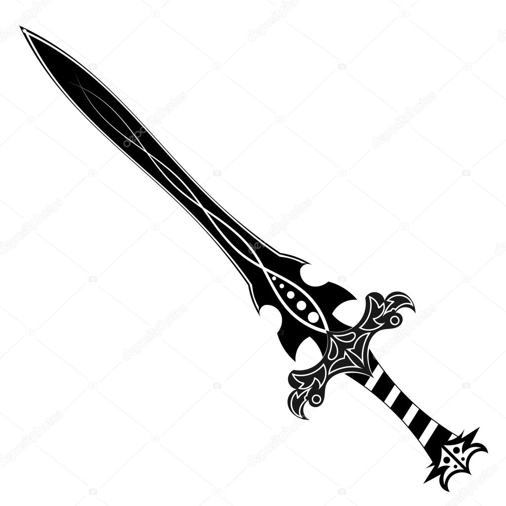 Sword tattoo — Stock Vector © lapotnik #21140799 Sword tattoo — Stock Vector © lapotnik #21140799