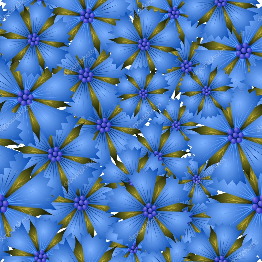 Seamless texture with blue flowers Stock Vector Image by ©lapotnik ...