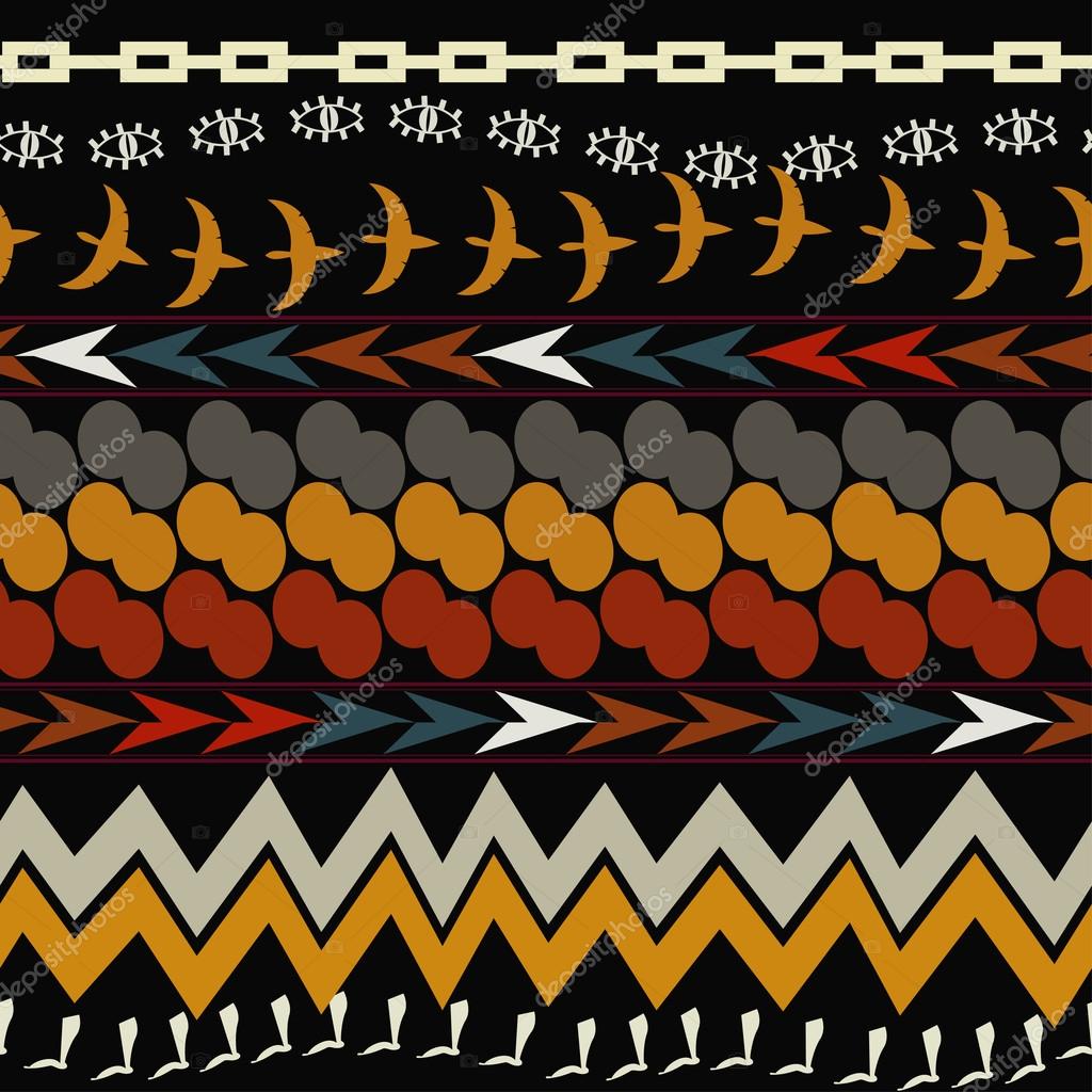 Seamless ethnic pattern. Tribal style — Stock Vector © lapotnik #26787629