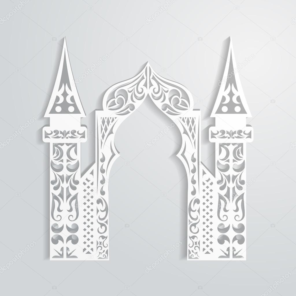 Abstract background with paper arch in the Asian style Stock Vector ...