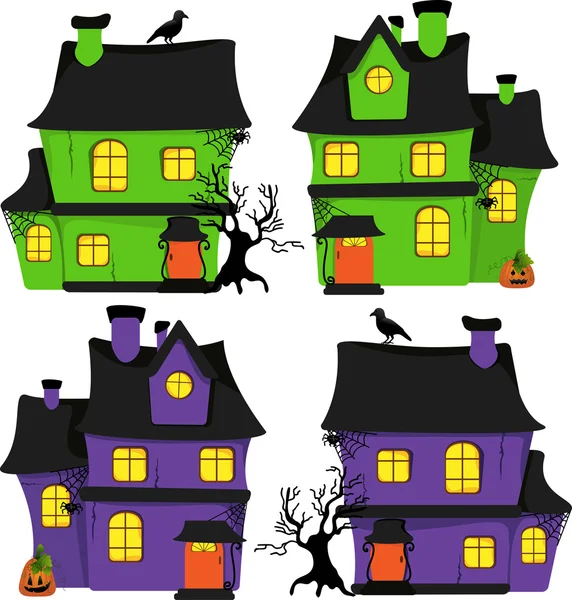 Haunted Halloween House Clipart With Trees