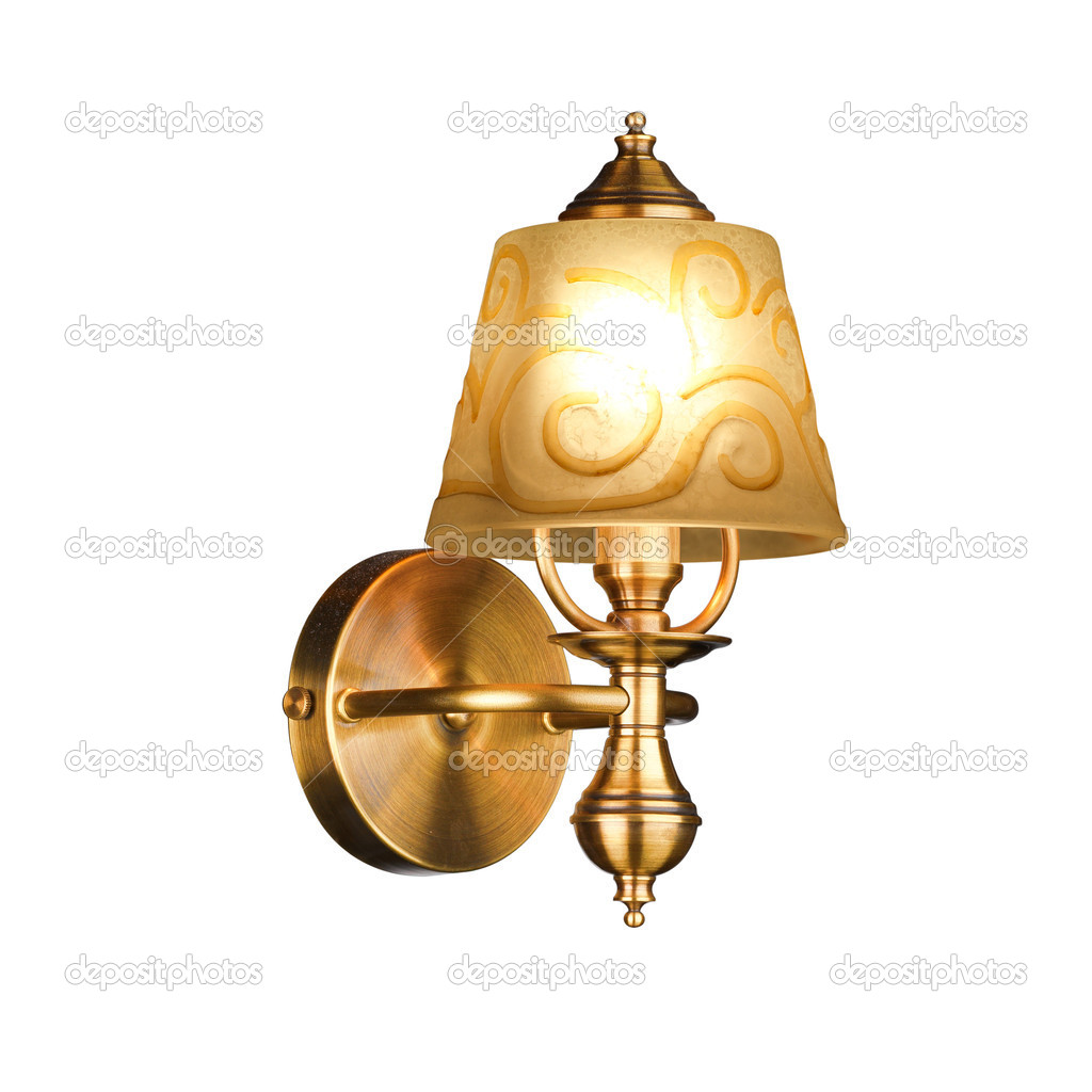 Vintage wall lamp isolated on white — Stock Photo © smaglov #13128933