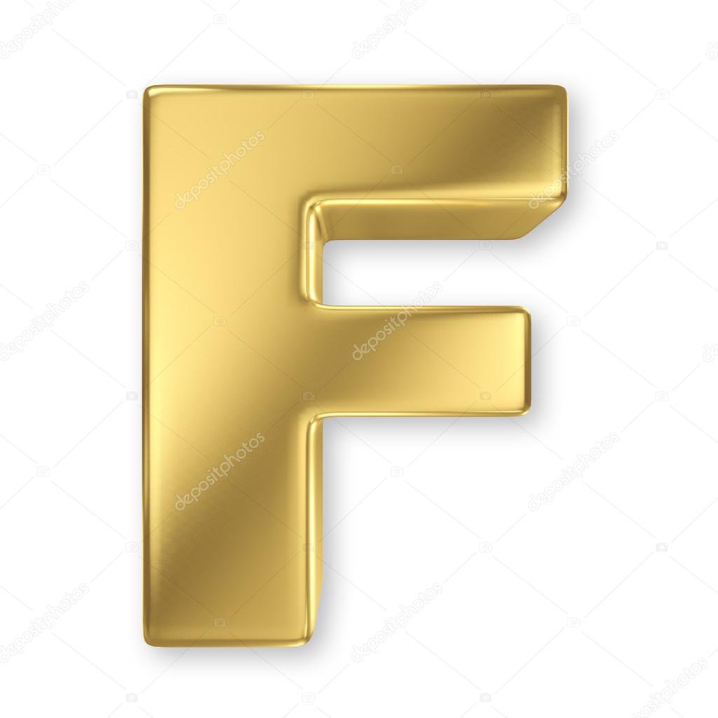 Gold Letter F