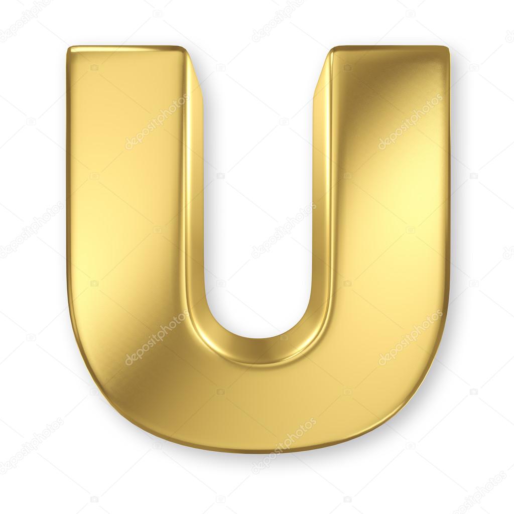 Lettre U de l'alphabet massif d'or image libre de droit par smaglov ...