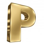 The letter P in gold — Stock Photo © zentilia #8292976