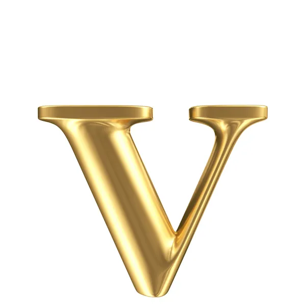 Golden matt letter V, jewellery font collection — Stock Photo © smaglov ...