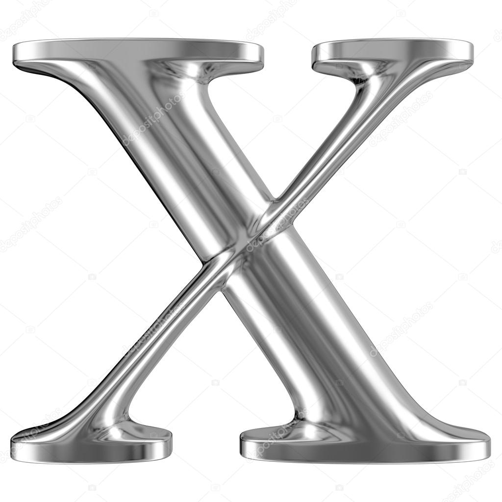 Metal Letter X from chrome solid alphabet. — Stock Photo © smaglov ...