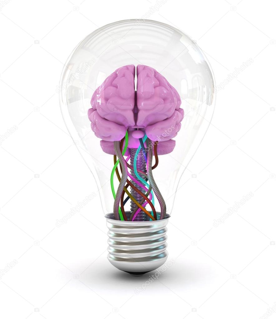 Human Brain Light Bulb