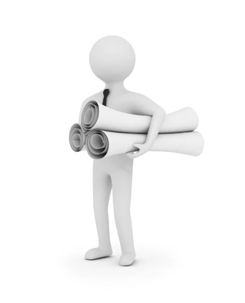 3d white man holding a calculator Stock Photo by ©urfingus 32966613