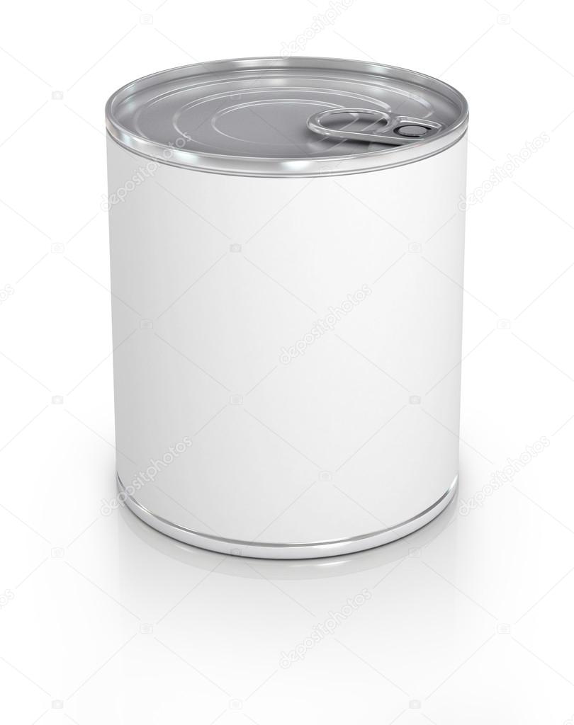 Can with blank white label — Stock Photo © urfingus #47111815