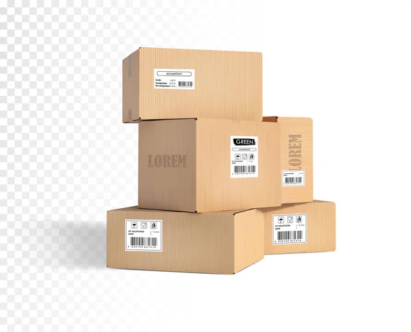 Boxes Various Sizes Vector Illustration Transparent Background Stock Vector by ©urfingus 594296574