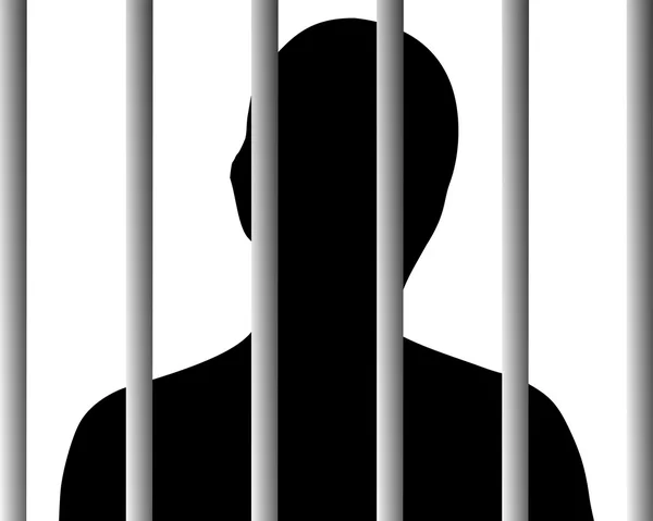 Silhouette behind bars Vector Art Stock Images | Depositphotos