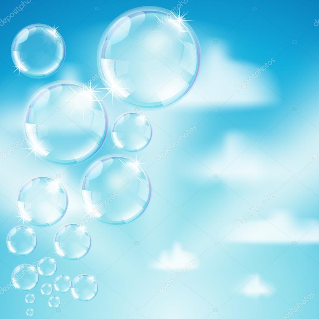 Soap bubbles on heaven background Stock Vector Image by ©Ghenadie #19816307