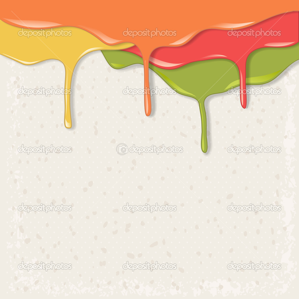 Paint dripping on vintage background Stock Vector Image by ©Ghenadie ...