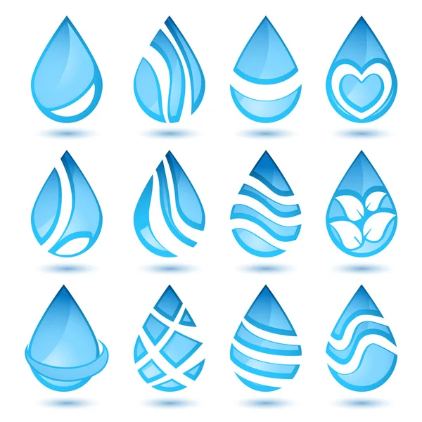 Set of abstract icon waters designs — Stock Vector © stockerteam #14391689