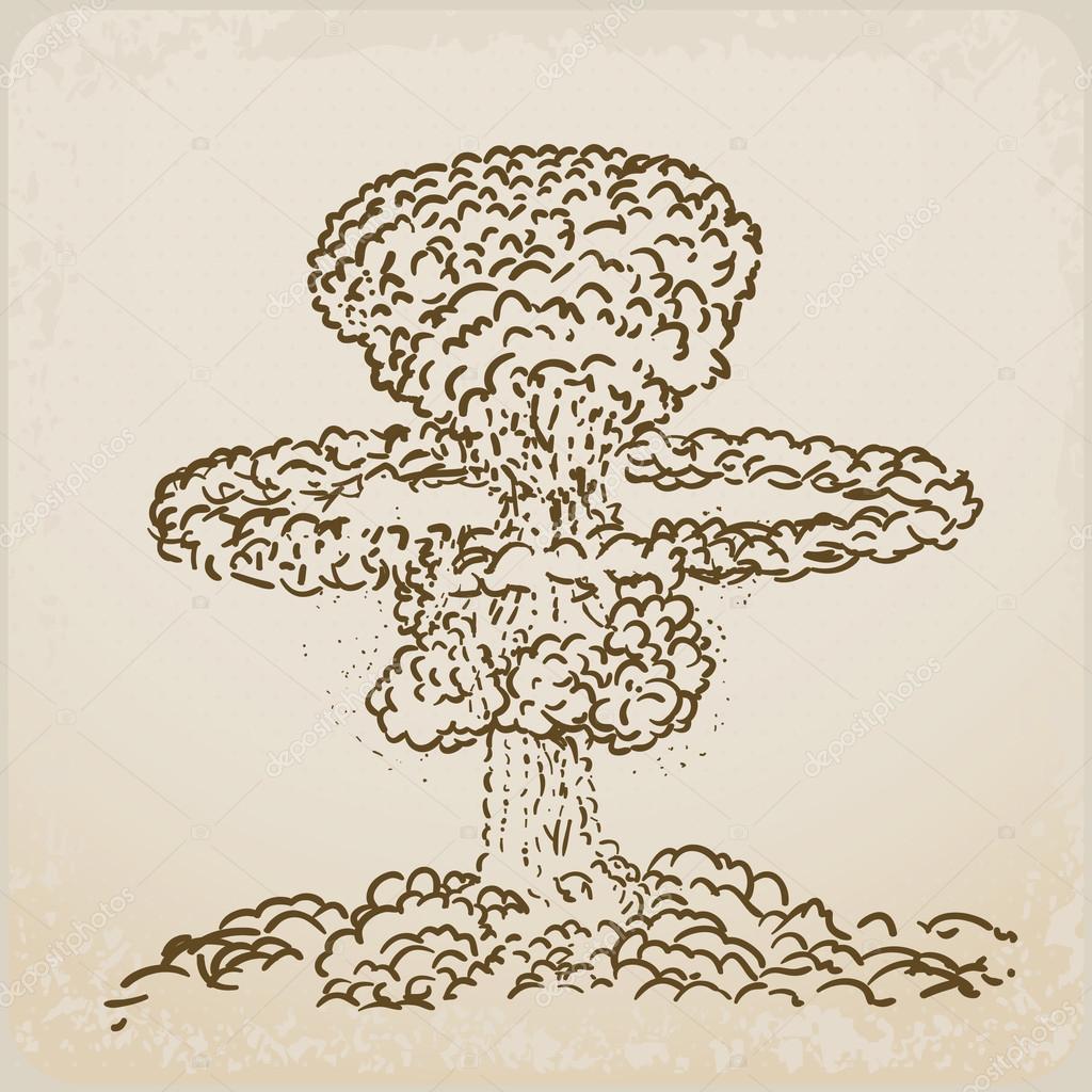 Atomic explosion drawing Stock Vector Image by ©Ghenadie #23821853