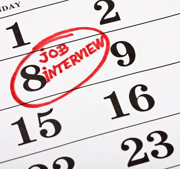 Calendar with a marked date marker job interview - Stock Image - Everypixel