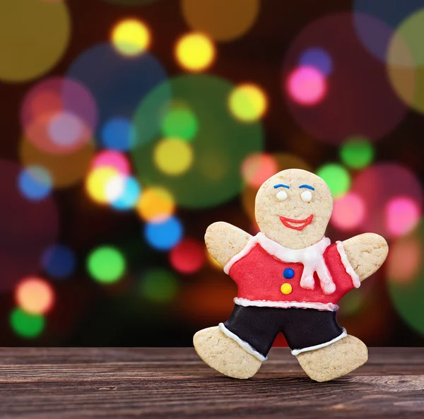 Gingerbread man in hot chocolate — Stock Photo © Odelinde #33940749