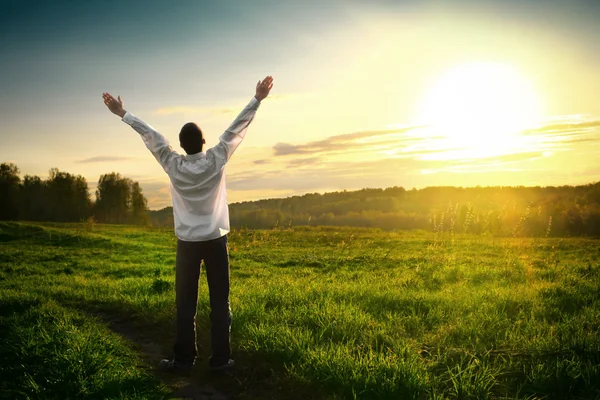 Happy man outdoor — Stock Photo © sabphoto #10113890