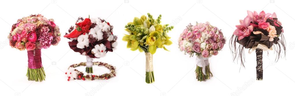 5 Wedding bouquets — Stock Photo © julieboro #17695465