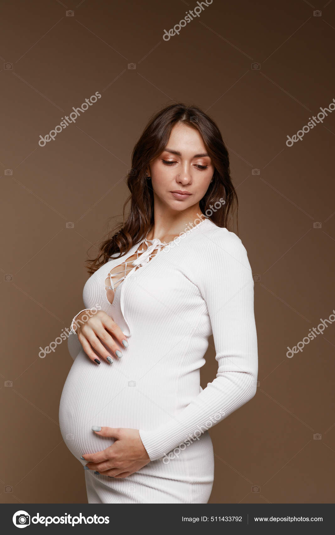 Girl Studio Paper Background Stock Photo by ©julieboro 511433792