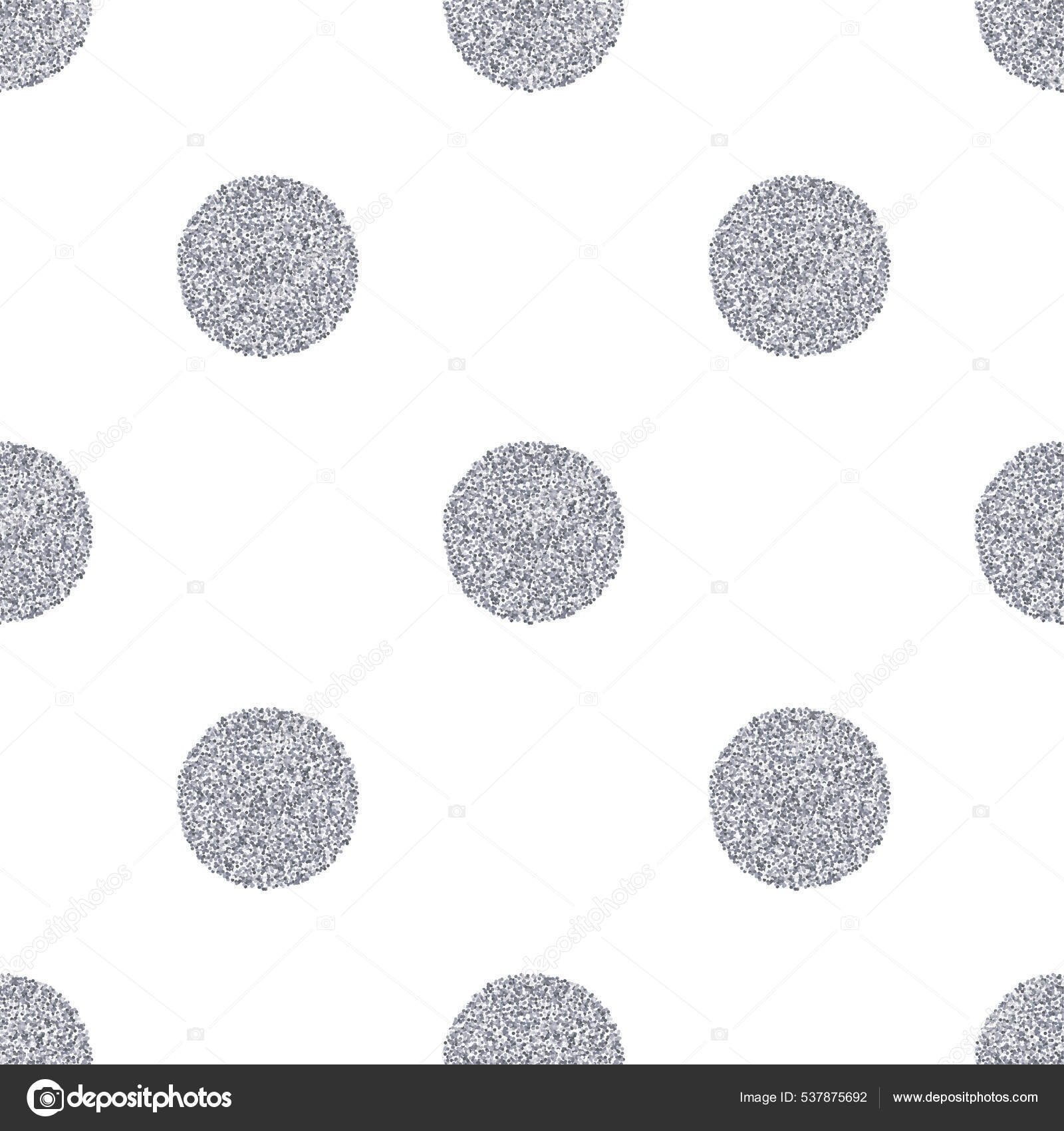 Bright Silver Glitter Texture Vector Seamless Pattern Gray Metal ...