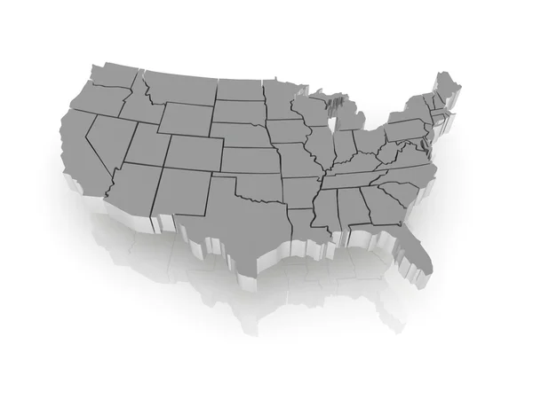 Three-dimensional map of USA. — Stock Photo © Tatiana53 #45521679