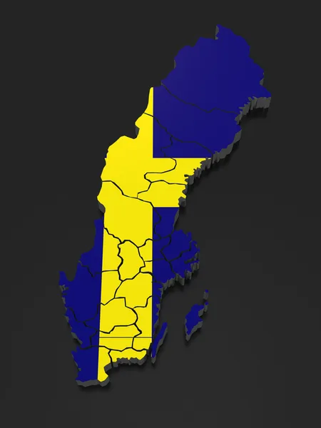 Three-dimensional map of Sweden. Stock Photo by ©Tatiana53 30544559