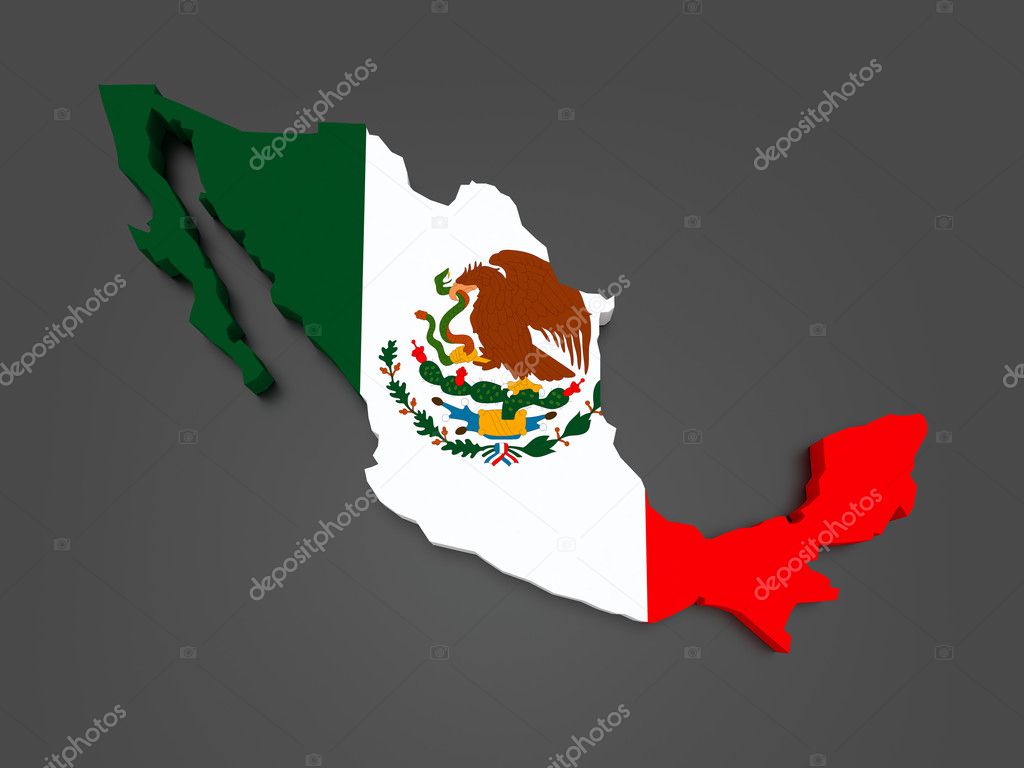 Mapa tridimensional de México Ilustración de archivo de ©Tatiana53 ...