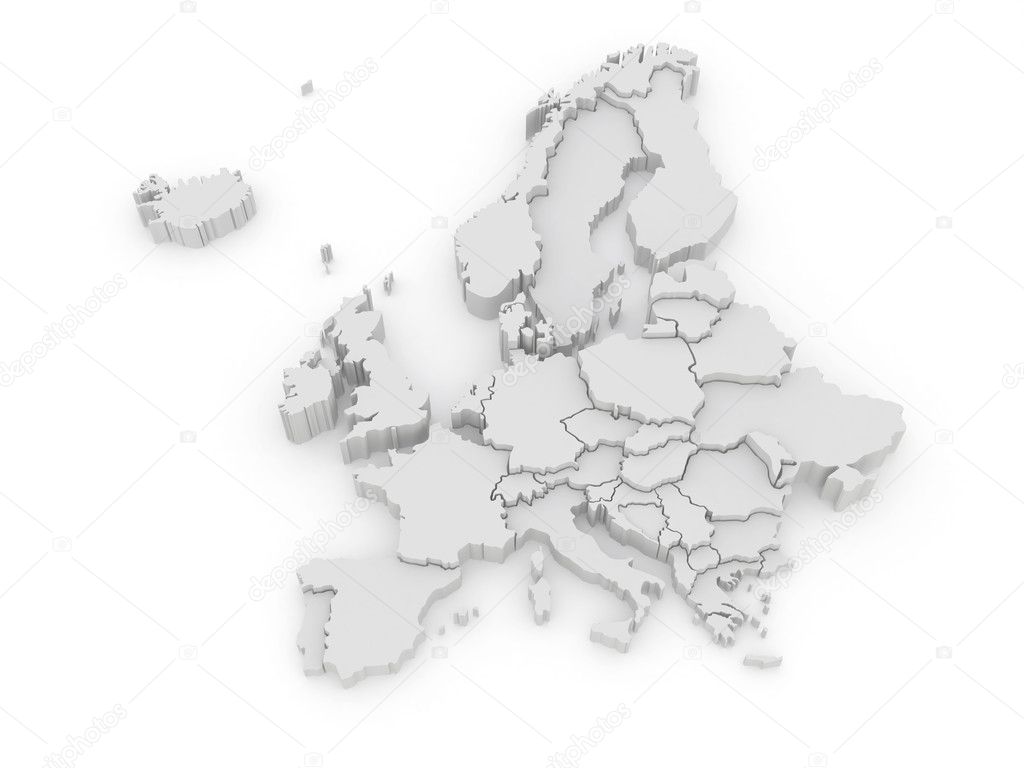 Mapa tridimensional de Europa — Foto de stock © Tatiana53 #34631397