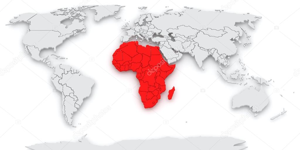 Map of the world. Africa. Stock Photo by ©Tatiana53 38188705