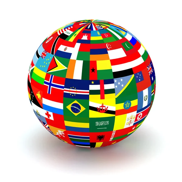 Globe with world flags — Stock Photo © scanrail #7247592