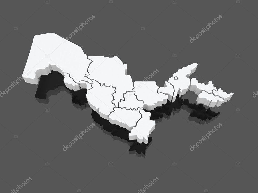 Map of Uzbekistan. — Stock Photo © Tatiana53 #42848503