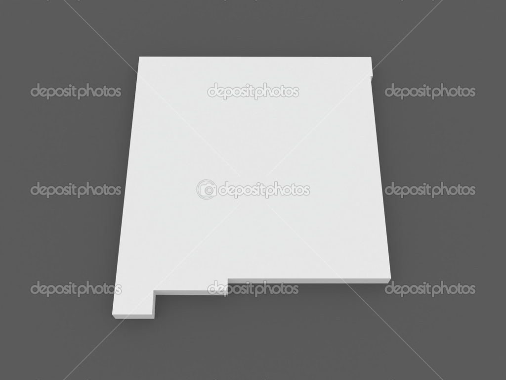 Three-dimensional map of New Mexico. USA. Stock Photo by ©Tatiana53 ...