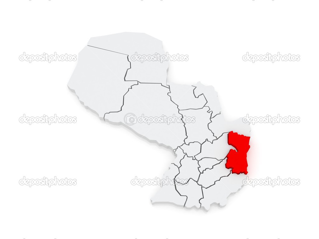 Map of Alto Parana. Paraguay. Stock Photo by ©Tatiana53 48855685