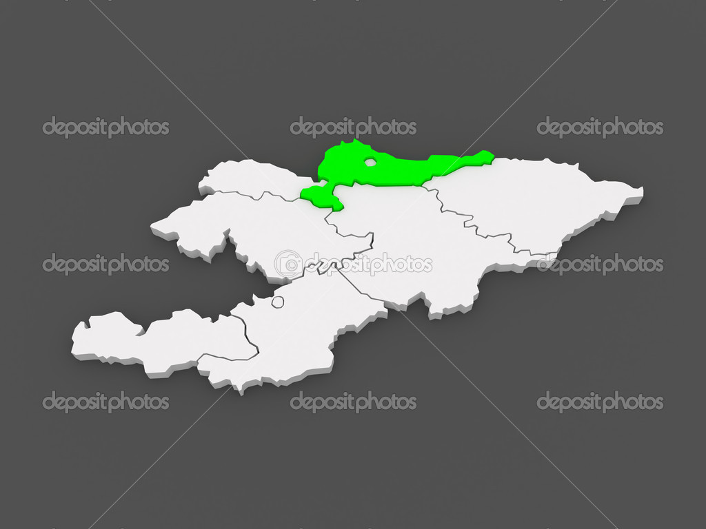 Map of Chui. Kyrgyzstan. — Stock Photo © Tatiana53 #49590479