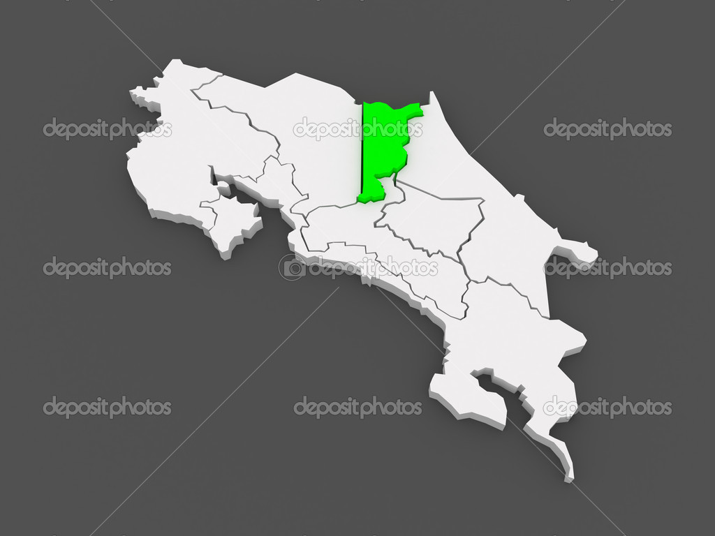 Map of Heredia. Costa Rica. — Stock Photo © Tatiana53 #49590905