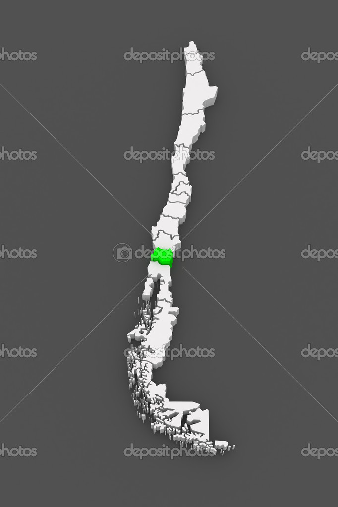 Map of Los Rios. Chile. — Stock Photo © Tatiana53 #49594693