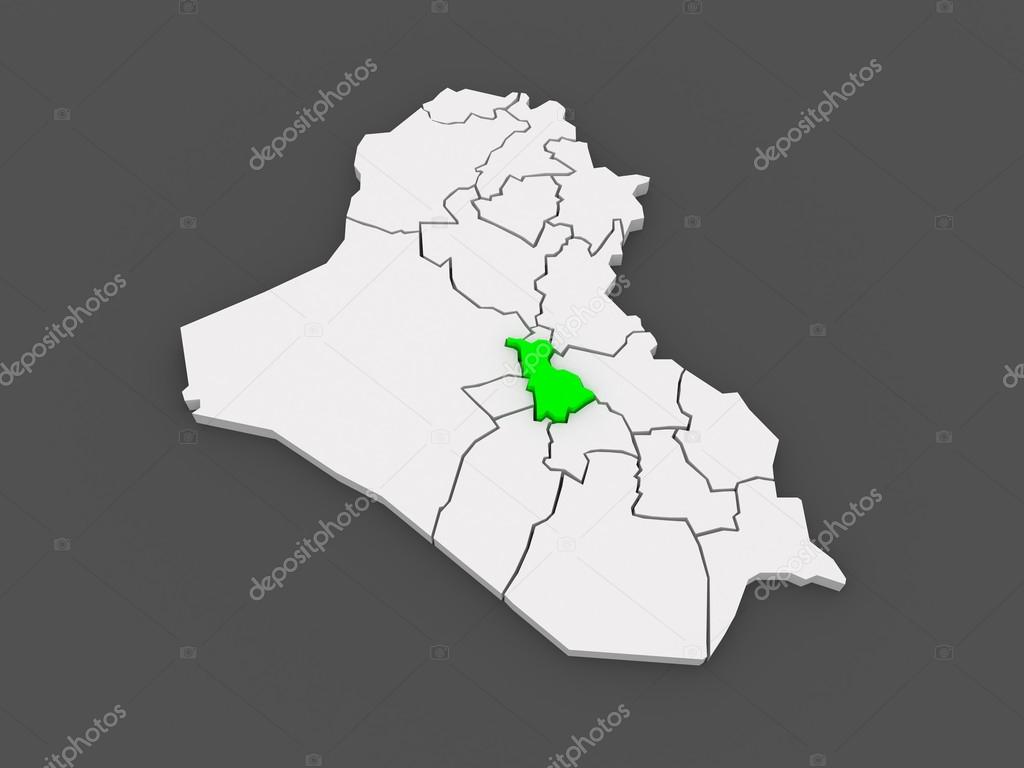 Mapa de Babil. Irak. 2022