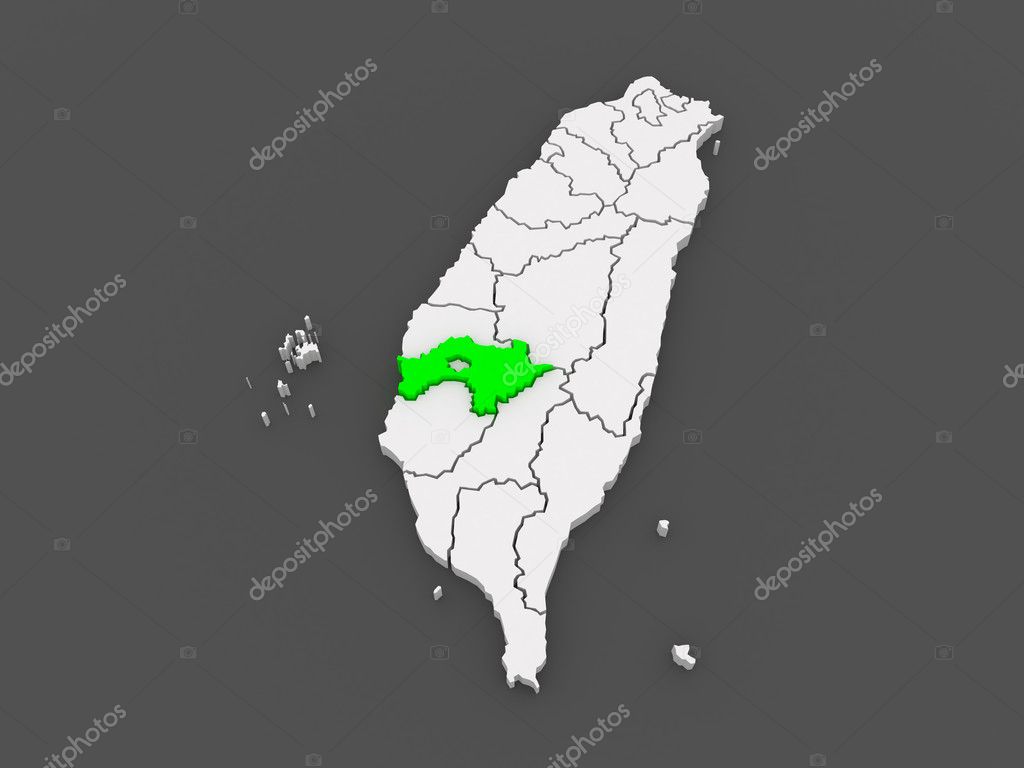 Map of Chiayi County. Taiwan. — Stock Photo © Tatiana53 #49594821