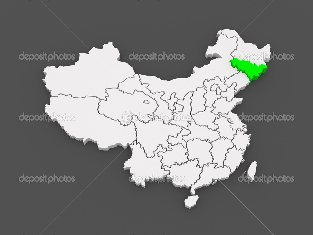 Map of Jilin. China. — Stock Photo © Tatiana53 #49597049