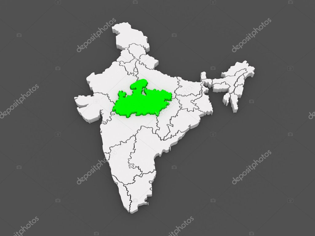 Map of Madhya Pradesh. India. Stock Photo by ©Tatiana53 49597999