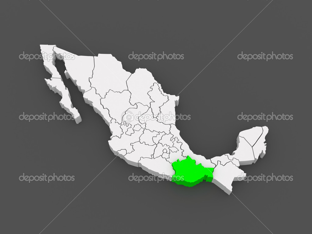 Map of Oaxaca. Mexico. — Stock Photo © Tatiana53 #49598169