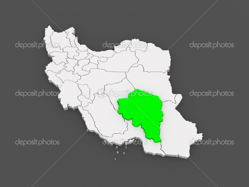Map of Kerman. Iran. — Stock Photo © Tatiana53 #49598813