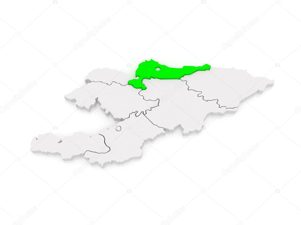 Map of Chui. Kyrgyzstan. — Stock Photo © Tatiana53 #49829431