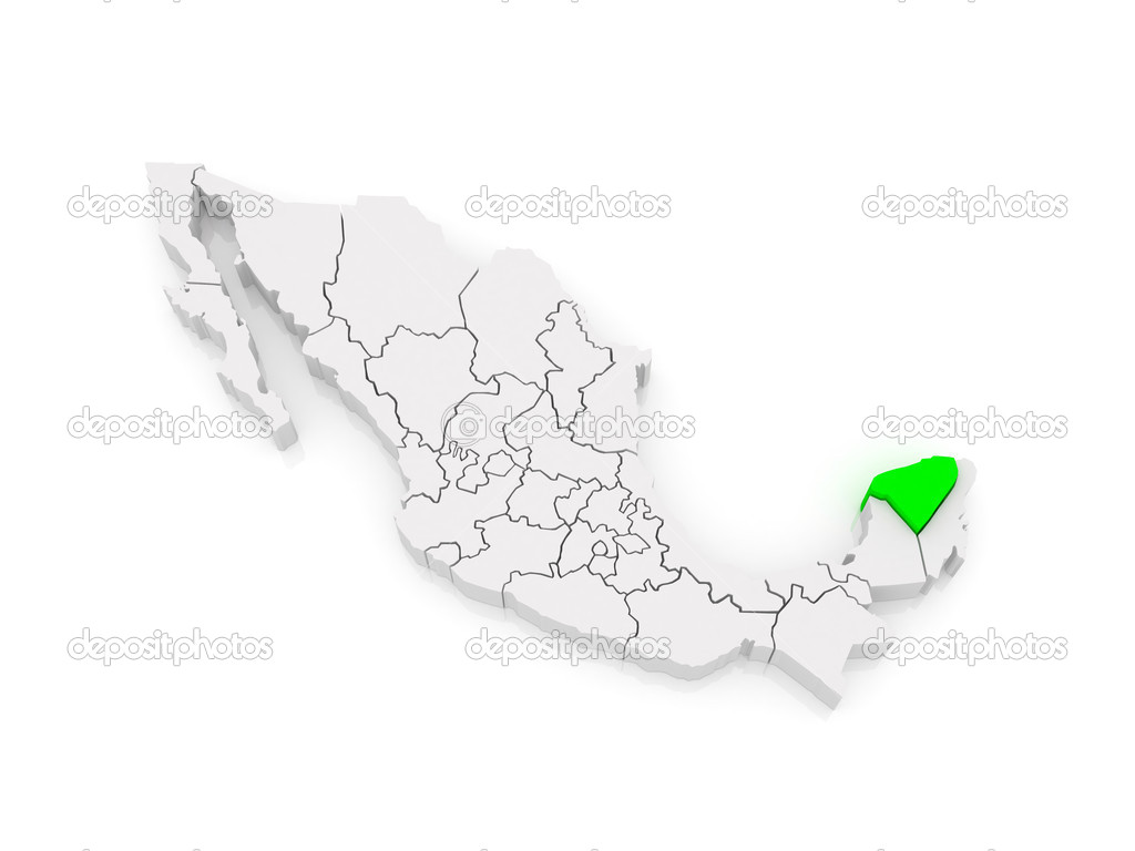Map of Yucatan. Mexico. — Stock Photo © Tatiana53 #49829645