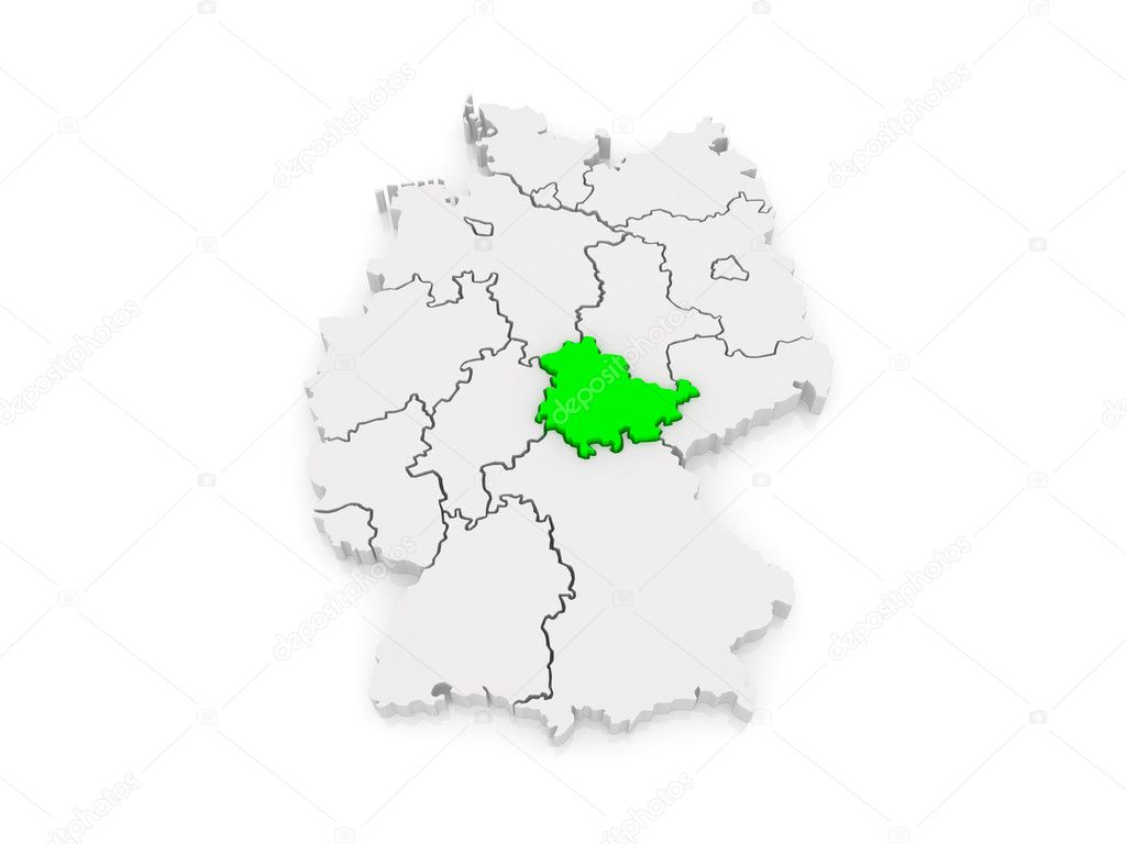 Map of Thuringia. Germany. — Stock Photo © Tatiana53 #49831019