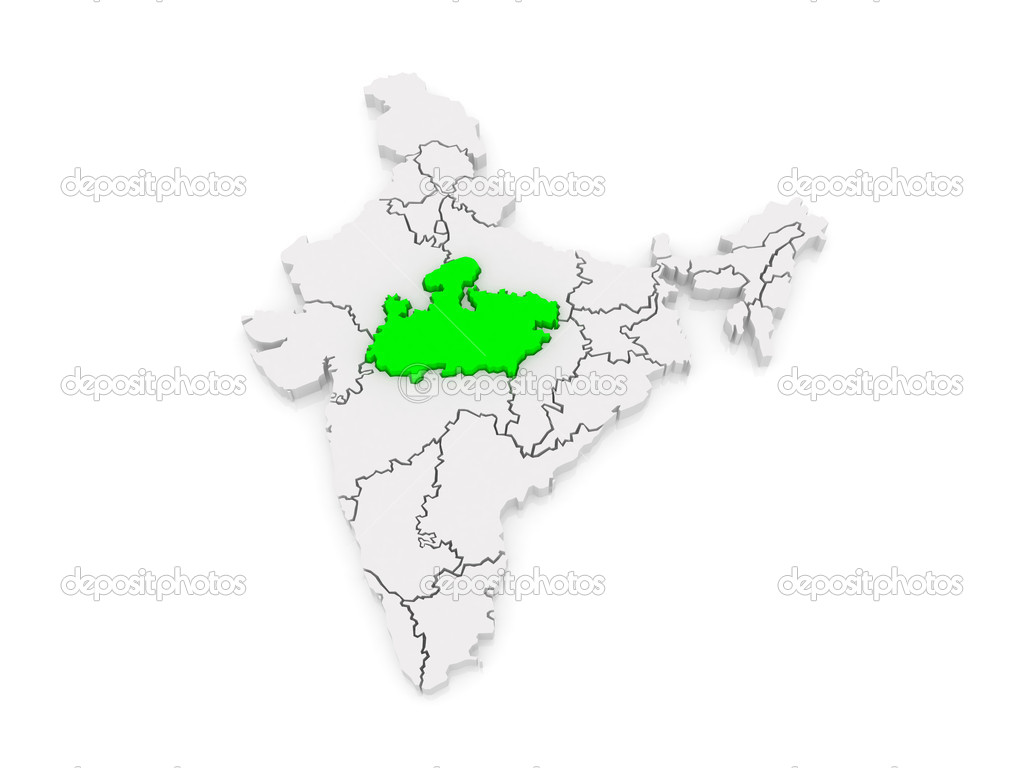 Map of Madhya Pradesh. India. Stock Photo by ©Tatiana53 49831427