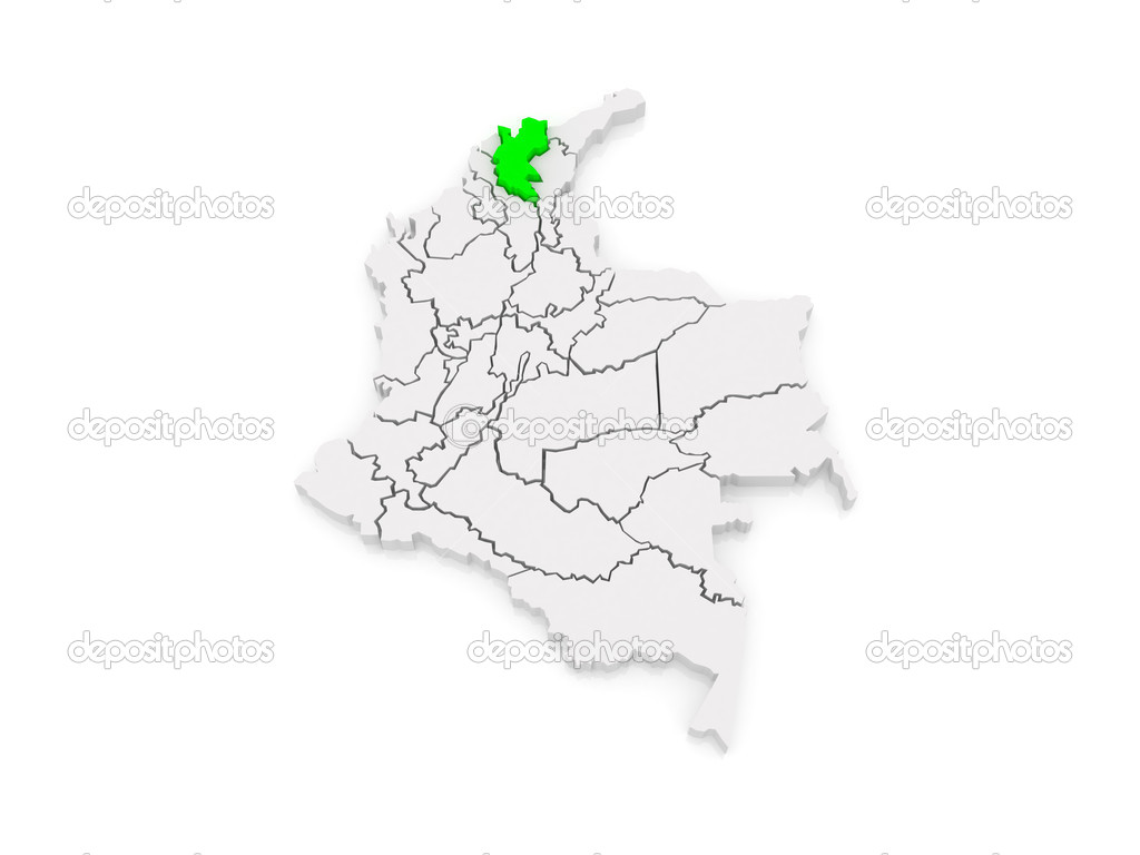 Mapa de Magdalena. Colombia . — Foto de stock © Tatiana53 #49831595