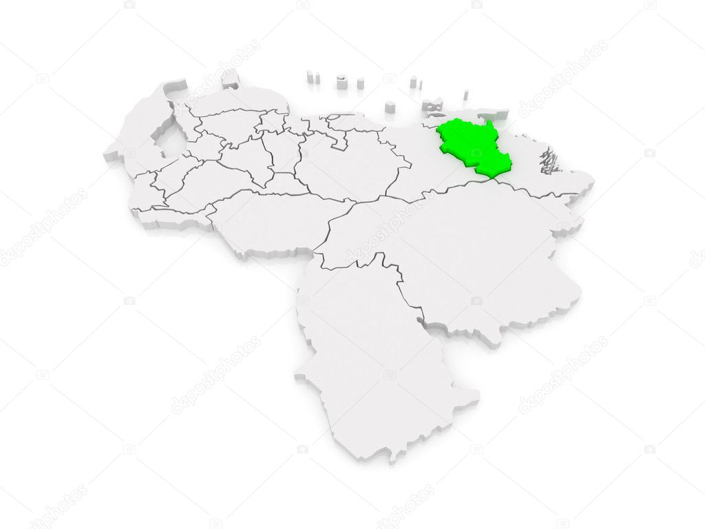 Map of Monagas. Venezuela. — Stock Photo © Tatiana53 #49831919